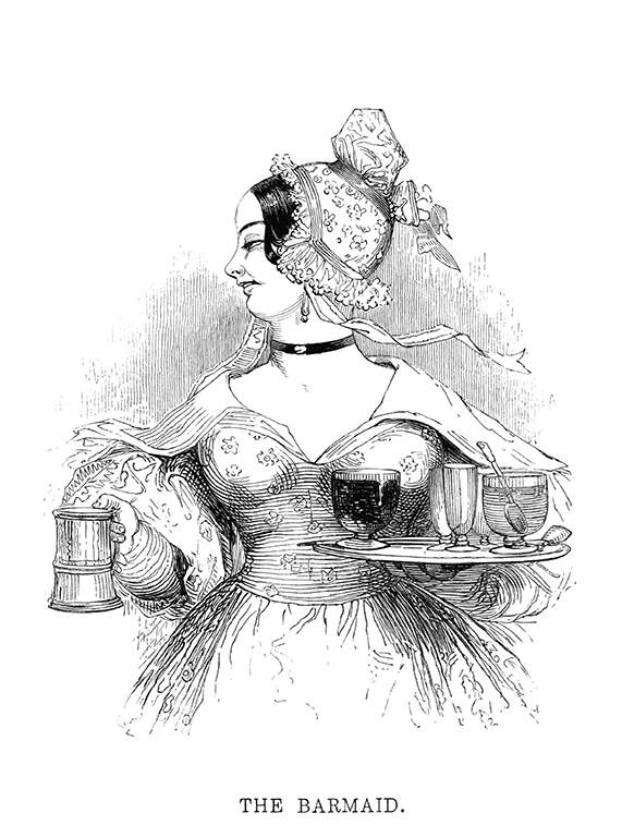 The Barmaid – Old Book Illustrations